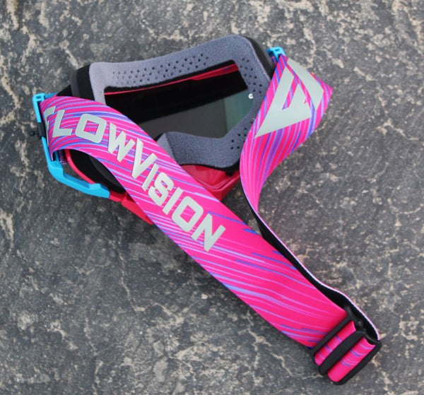 Flow Vision Rythem™ Motocross Goggle: Magenta – Gnarly Racewear